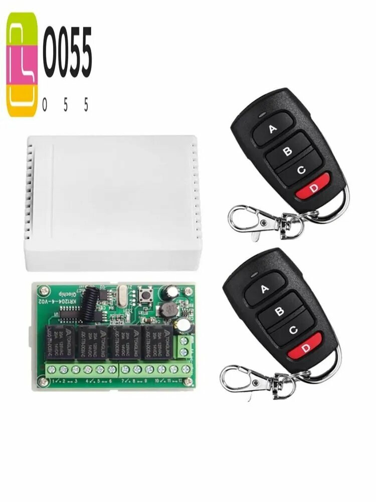 (W Z U F) DC12V 24V 4CH Переключатель дистанционного управления 433M Прием Четырехходовой релейный модуль