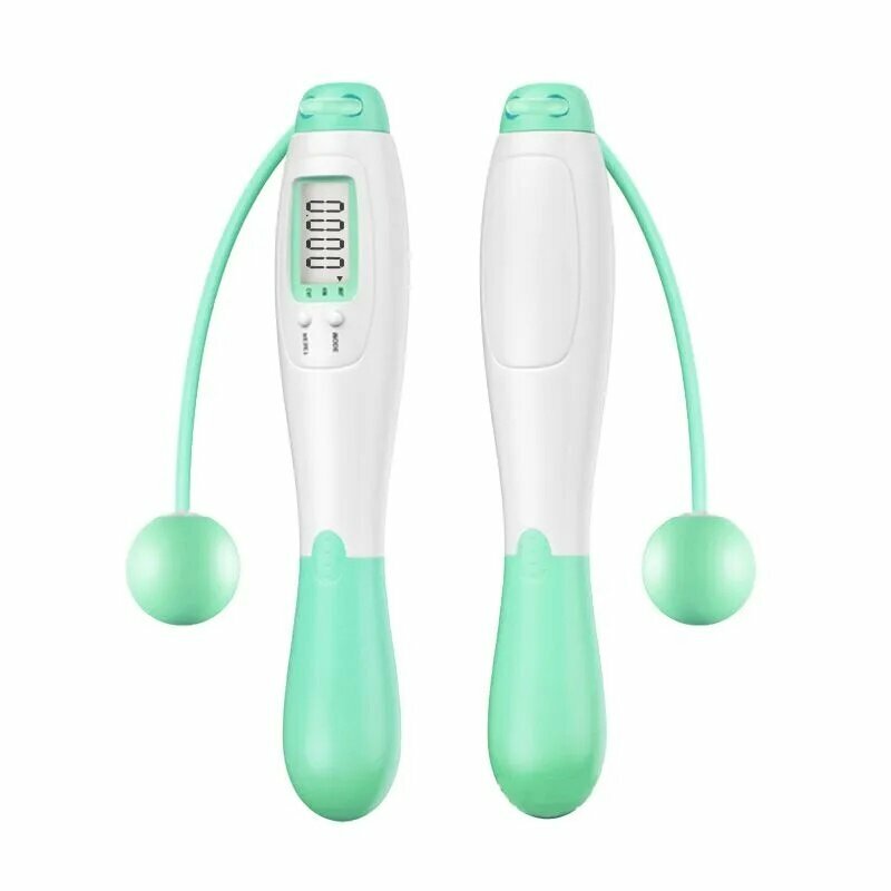 Скоростная скакалка беспроводная для фитнеса с электронным счетчиком. Спортивный инвентарь для гимнастики. Прыгалка взрослая и детская для снижения веса. Подарок на Новый год и день рождения