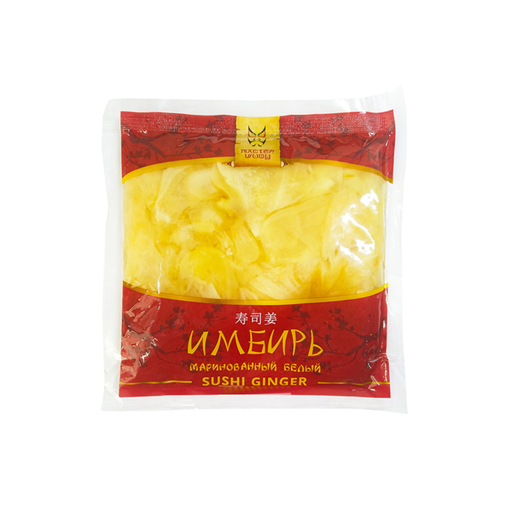 Имбирь "Мастер Шифу" маринованный белый с пряным вкусом 200 г, Китай