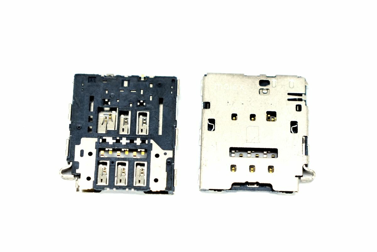 Коннектор SIM-карты (сим), mmc коннектор для Samsung S6 Edge/J4 Plus (S149)