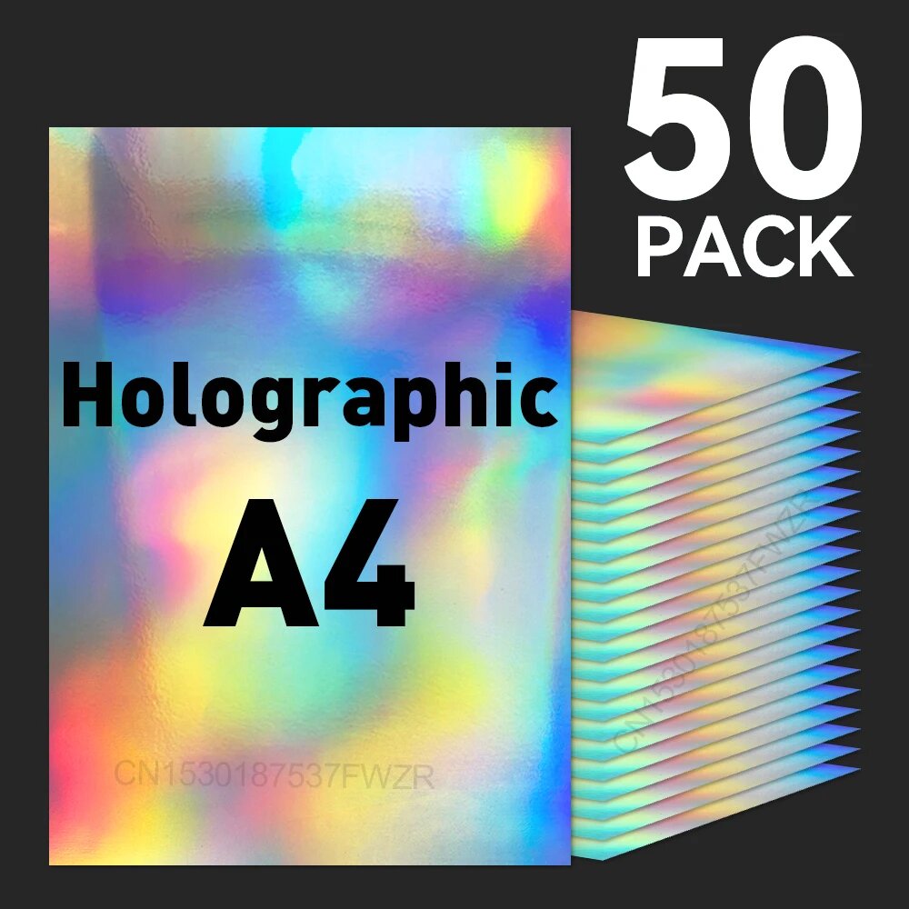 Голографическая бумага A4, 50 листов, цвет Holo