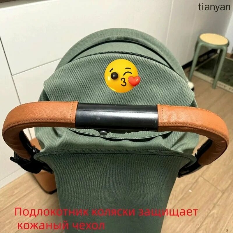 Коричневые чехлы на ручки коляски YOYO3 с молнией, мягкая PU-кожа, защита от пыли, аксессуары для бампера коляски