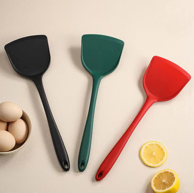 Оптовая силиконовая лопатка для домашнего использования, антипригарная лопатка для готовки, кухонные принадлежности, силиконовая лопатка, устойчивая к высоким температурам, китайская лопатка