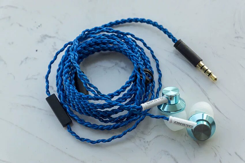 ONKYO DIY E700M Наушники вкладышные Bluetooth 5.0 с синим кабелем, беспроводная аудиосвязь