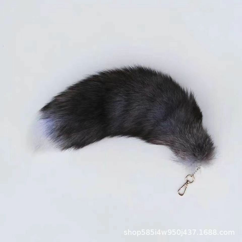 Кристальный брелок с подвеской в виде лисьего хвоста, подвеска для рюкзака, длинный хвост, плюшевая игрушка, подарок, веселая кукла