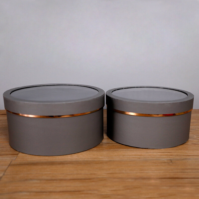 Набор круглых окон ПВХ цветочная подарочная коробка День святого Валентина прозрачная цветочная коробка упаковка для цветов подарочная коробка