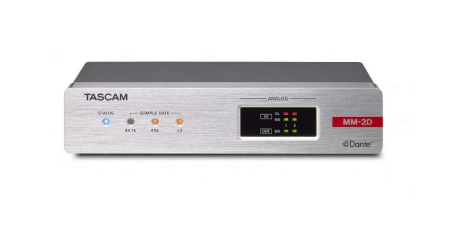 Dante-Analogue конвертор со встроенным DSP-микшером Tascam MM-2D-E