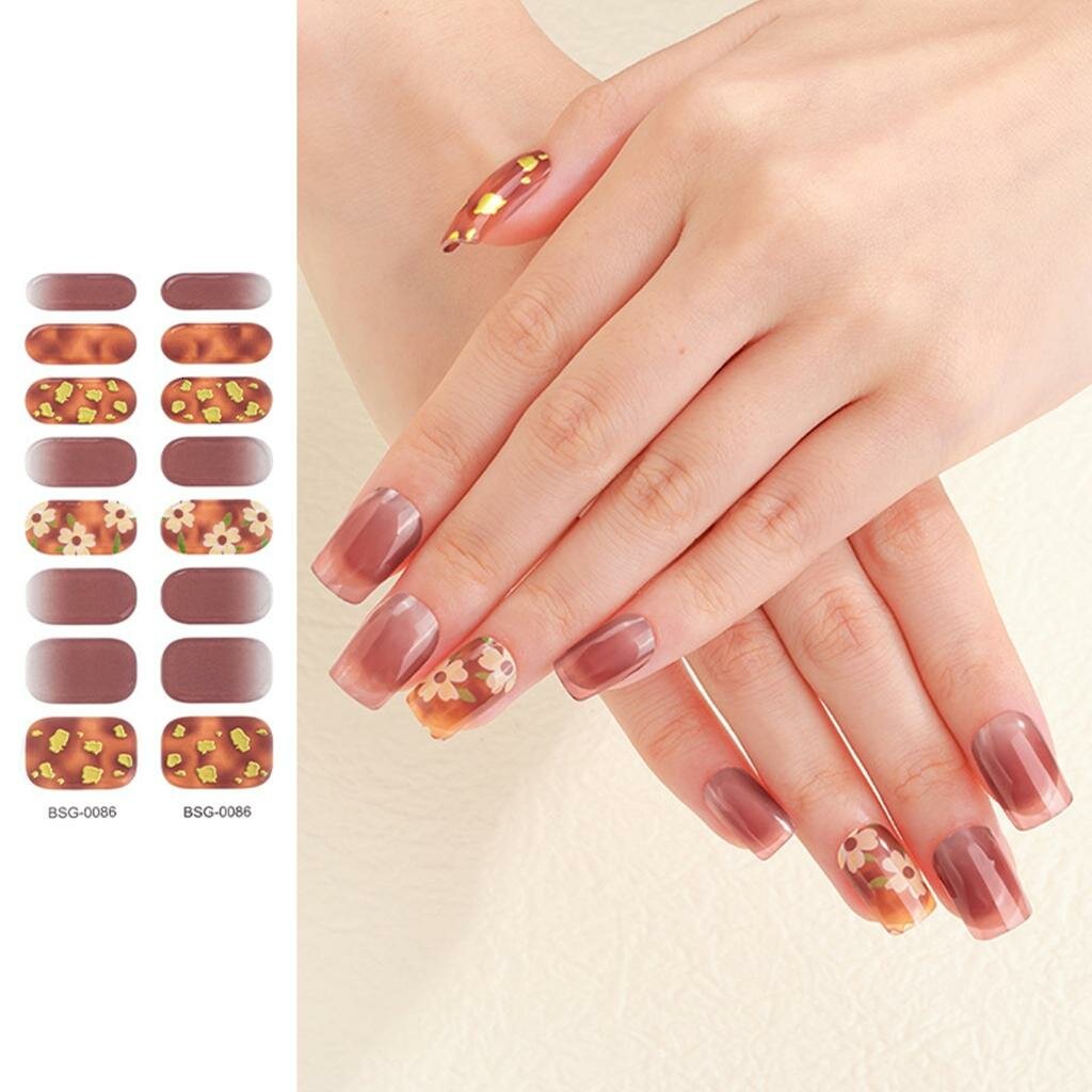 Гелевые наклейки для ногтей, Стиль BSG086