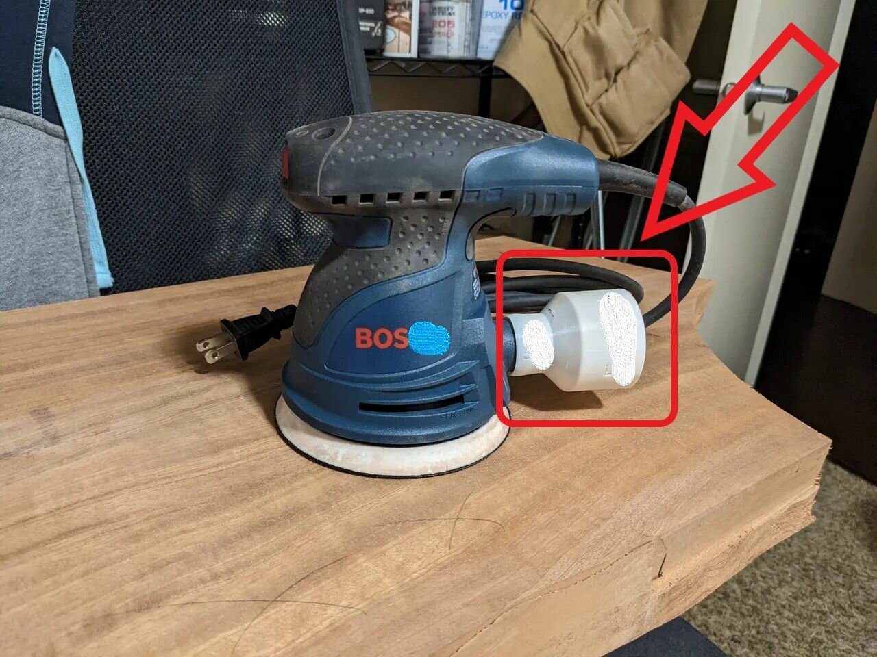 Адаптер пылеотвод шлифмашинки Bocsh ROS20VSC к пылесосу Festool