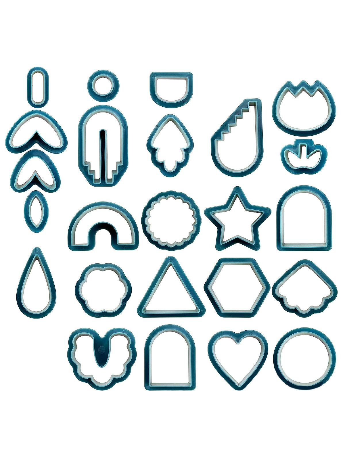 Резак для сережек из глины разной формы Формы для вырезания глиняных узоров