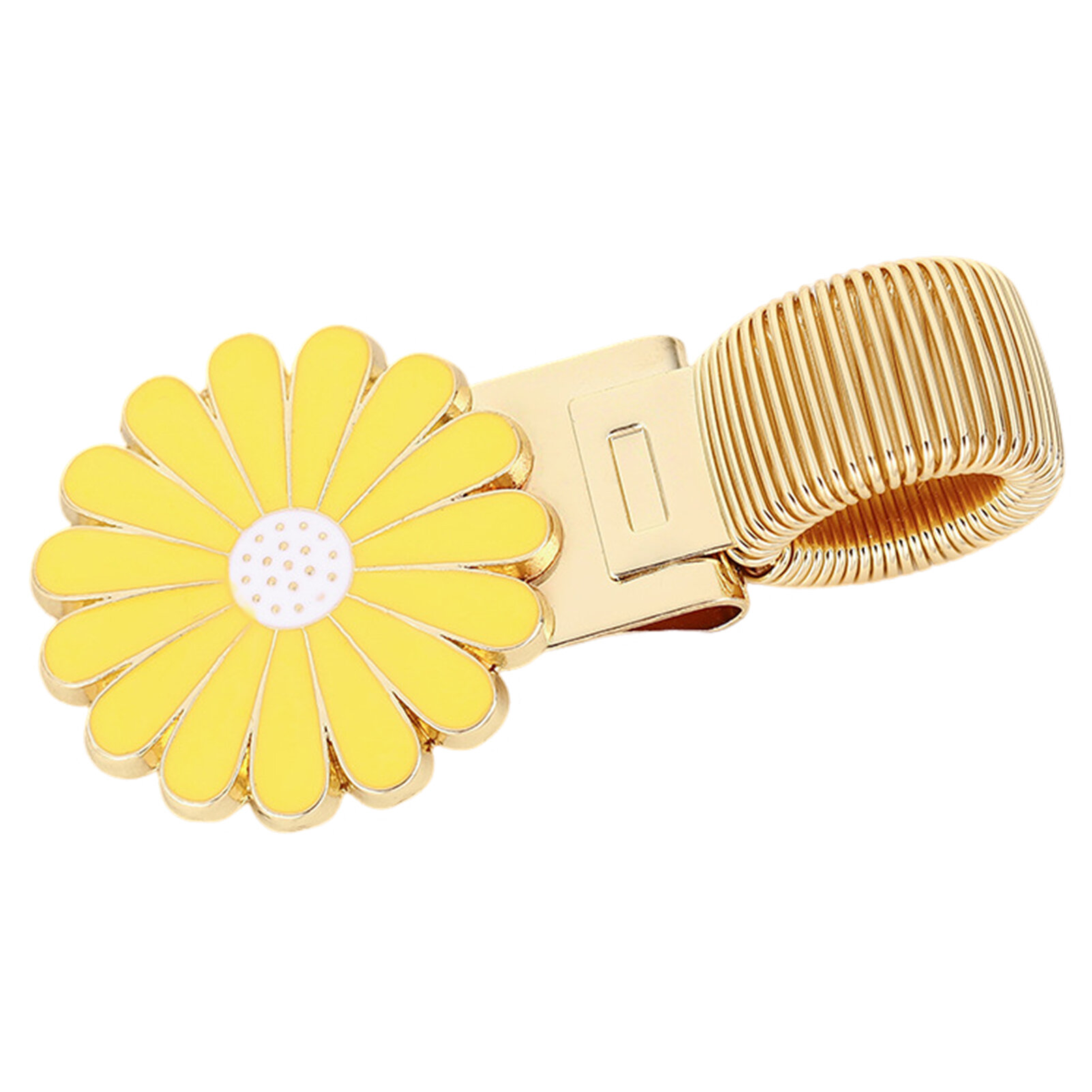 Металлическая пружинная зажим для блокнота, цинковый сплав, имитация эмали, желтый, круглое отверстие