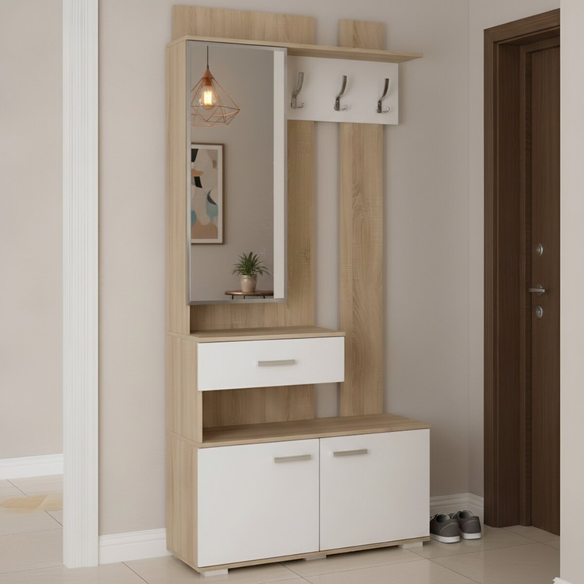 Модуль универсальный Памир Италия МУ-1000, дуб сонома/белый глянец