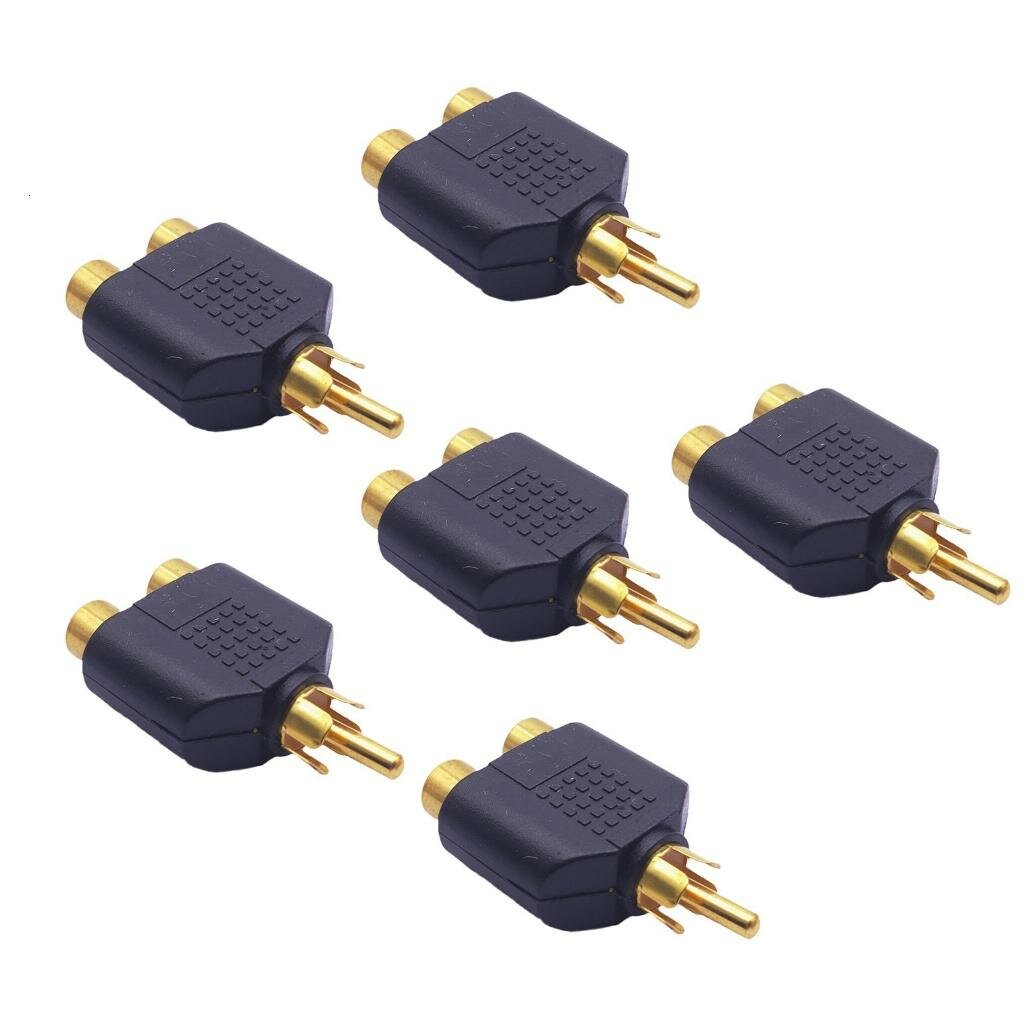 Разветвитель RCA 6 шт, мужской на 2 женских