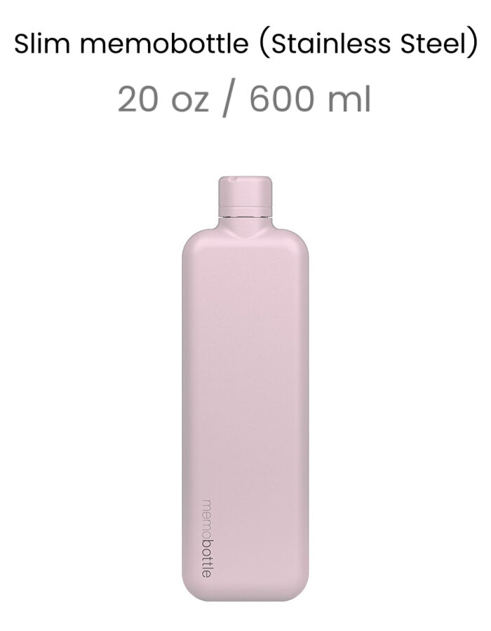 Бутылка из нержавеющей стали Memobottle SLIM, розовый