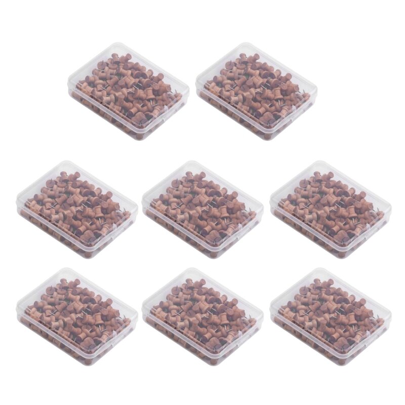 800шт Деревянные Булавки Пробковая Доска Объявлений Кнопки Для Большого Пальца Чертежные Булавки Деревянные Булавки для Карты Офиса Доска Объявлений Доска объявлений