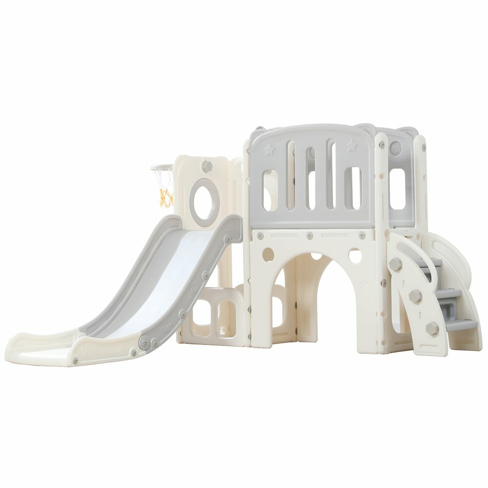 Игровой комплекс с горкой UNIX Kids Star Grey (PSLSTARGY)