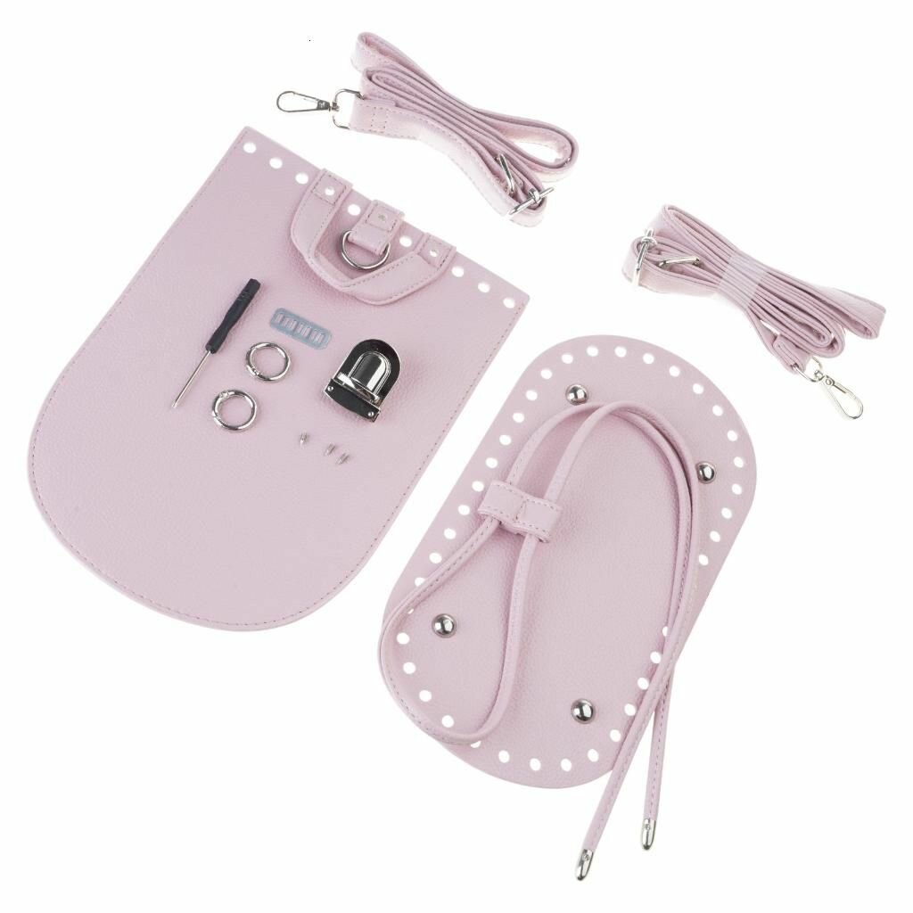 Комплект для вязания крючком: сумка-рюкзак, Розовый