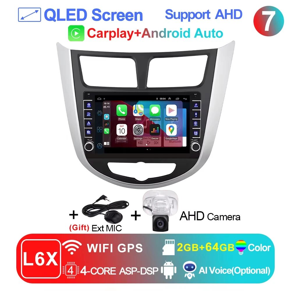 LEHX L6Pro 8 'ручка 2din Android 14 авторадио CarPlay автомобильный радио L6X(2-64GB)CAM