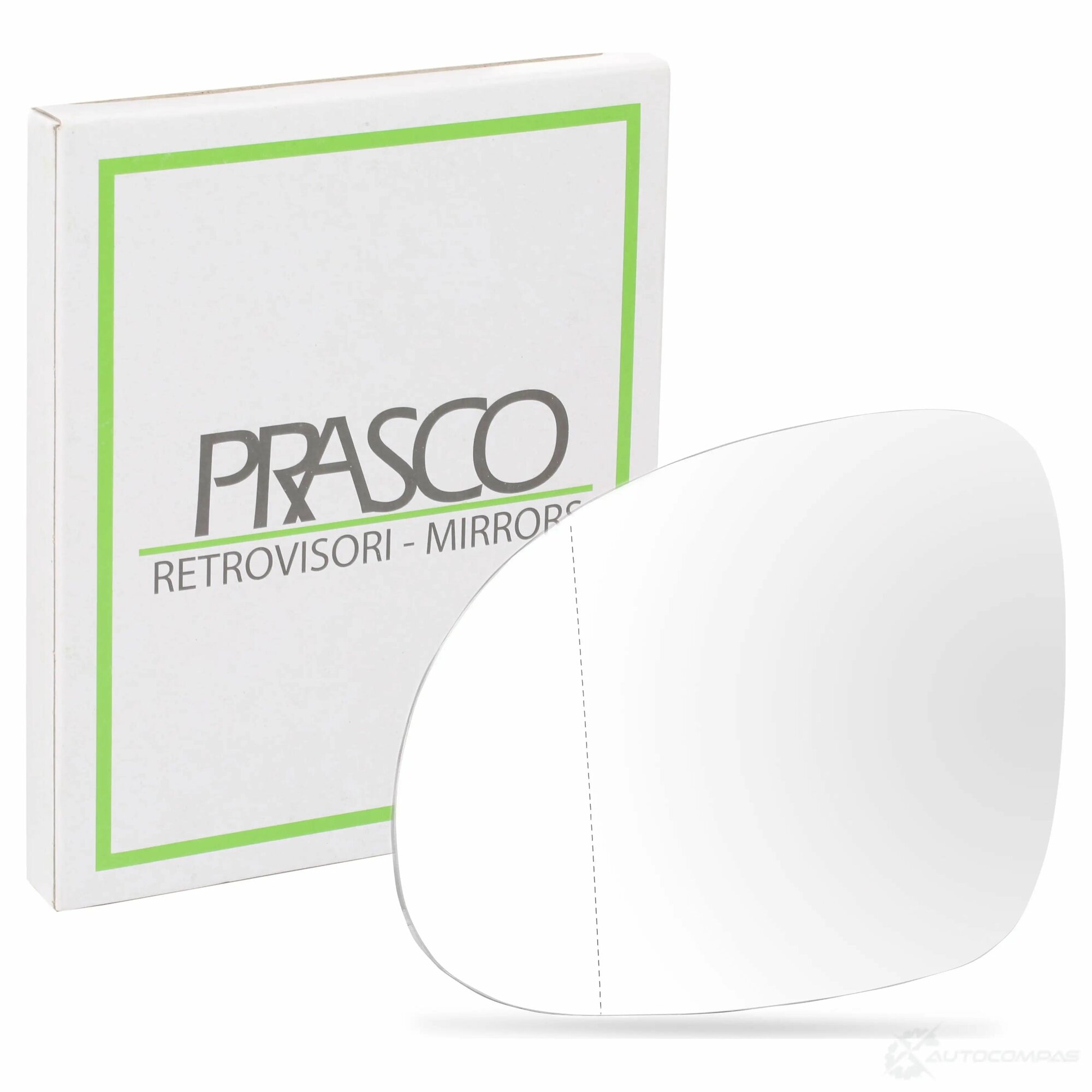 Стекло зеркала заднего вида Prasco 1 штука левое Volkswagen Golf V с 2003-2008 г. с подогревом VG0367504