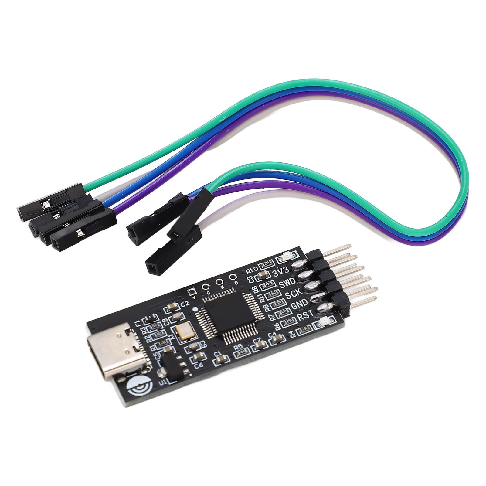 Программатор STM32 SWD с USB и оффлайн-загрузкой (5V DC)