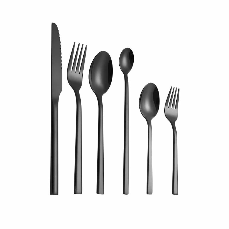 Набор столовых приборов Western Black Cutlery Set 6 предметов 6Pcs Black Set