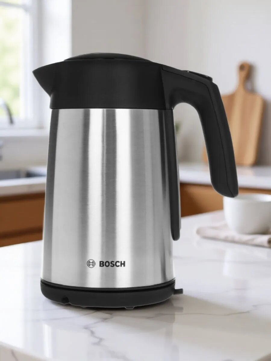 Электрический чайник Bosch TWK 7L460, 1.7 л, 2400 Вт, колба из нержавеющей стали, автоотключение