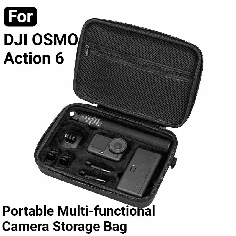 Чехол для камеры "Osmo Action 6", ударопрочный, для экшн-камер, черный
