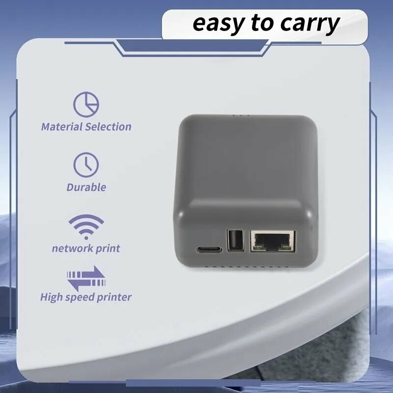 Q8(D R I T) Mini NP330 Сетевой сервер печати USB 2.0 (версия WIFI)