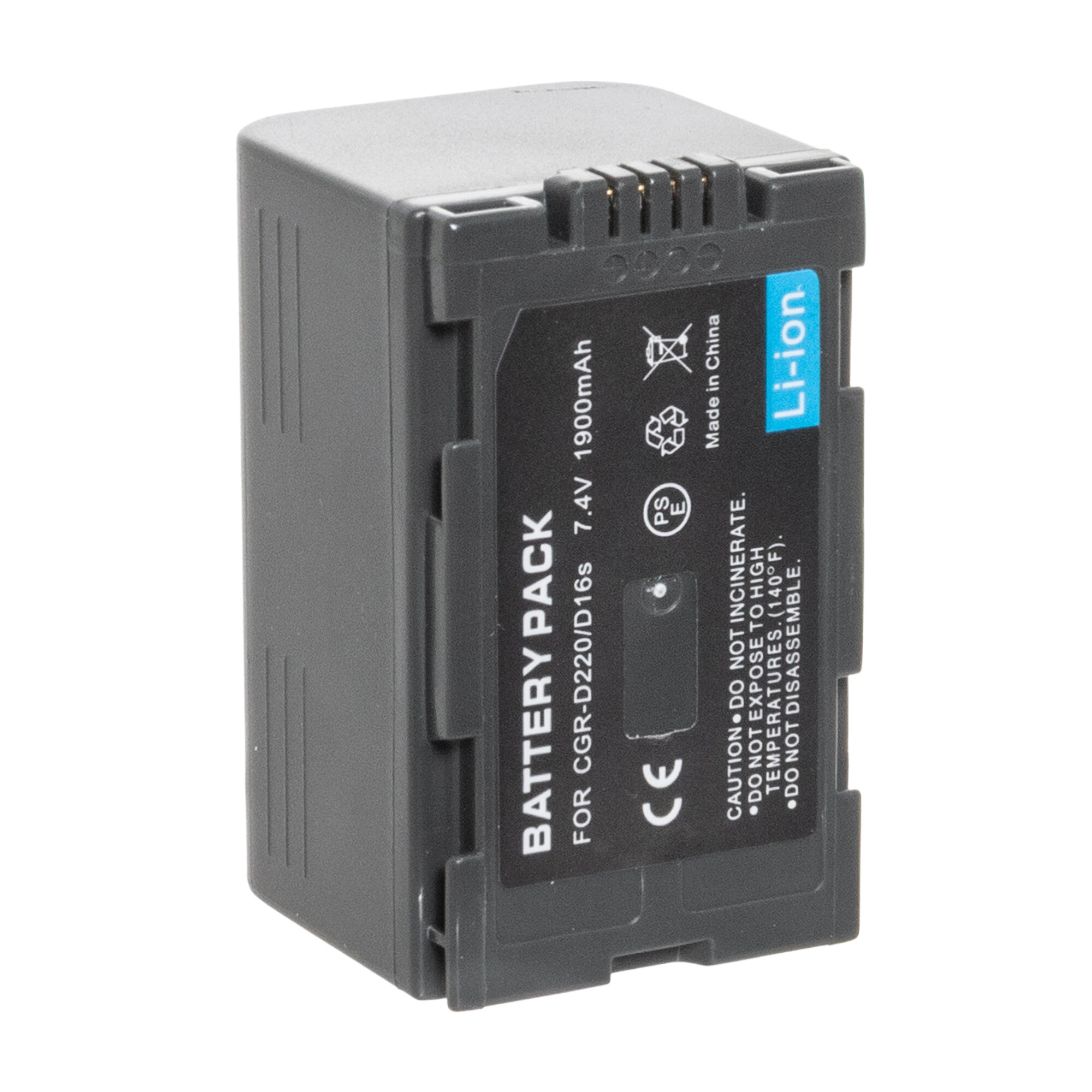 Аккумулятор 7.4V для фотоаппарата Panasonic NV-GS11 / Panasonic NV-DS60 / Panasonic NV-GS15 / Panasonic NV-MD9000 / Panasonic NV-DS65 - 1900mAh Li-Ion