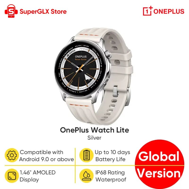 OnePlus Watch Lite смарт часы Silver