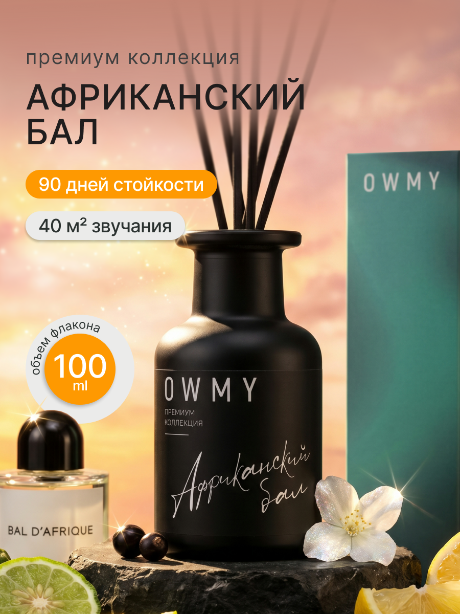 Ароматический диффузор для дома с палочками, 1 шт 100 мл / Африк / Afrique
