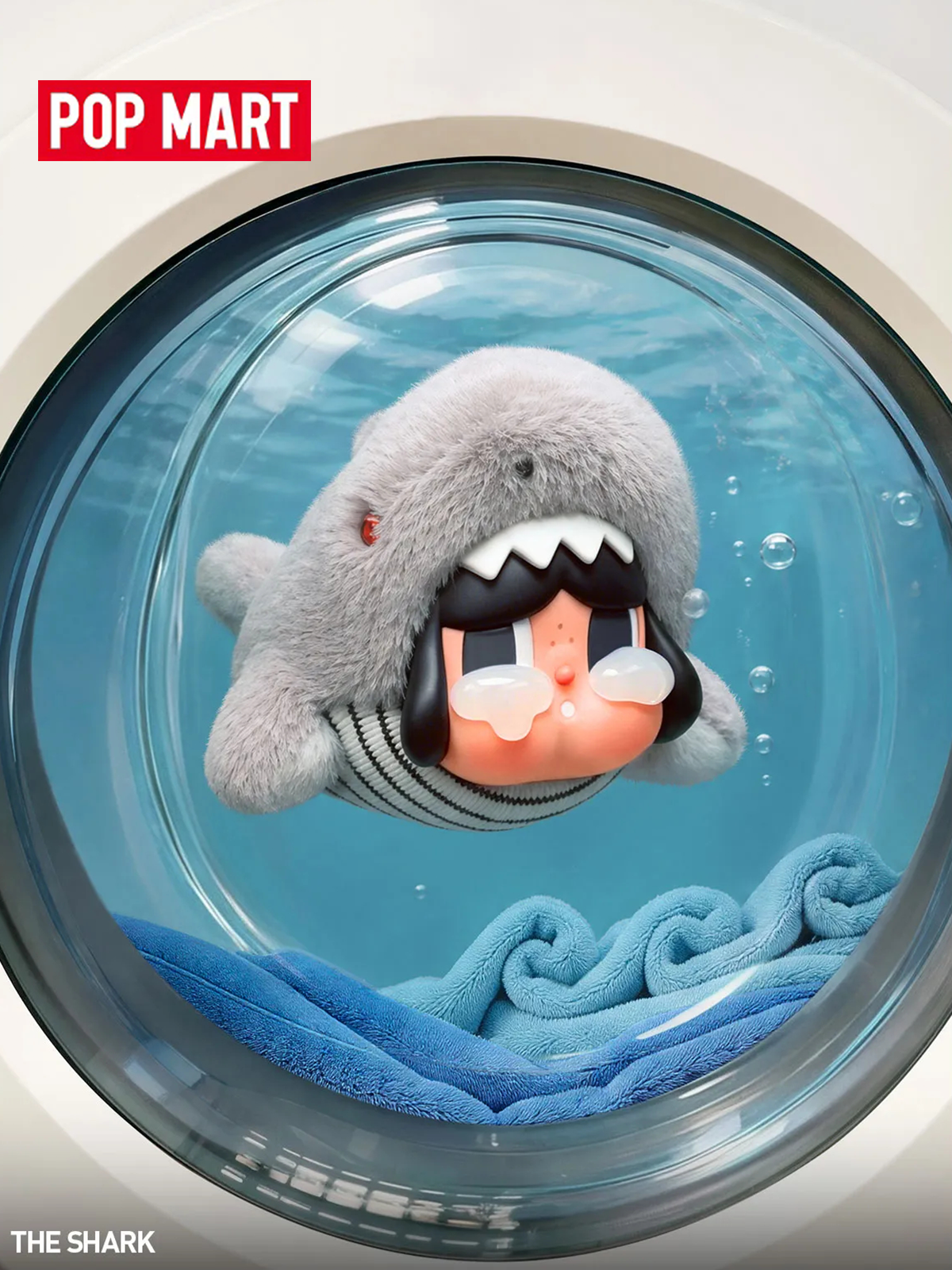 Коллекционная фигурка Слепая коробка Pop Mart CRYBABY Cry Me An Ocean Series Vinyl Plush Pendant-THE SHARK