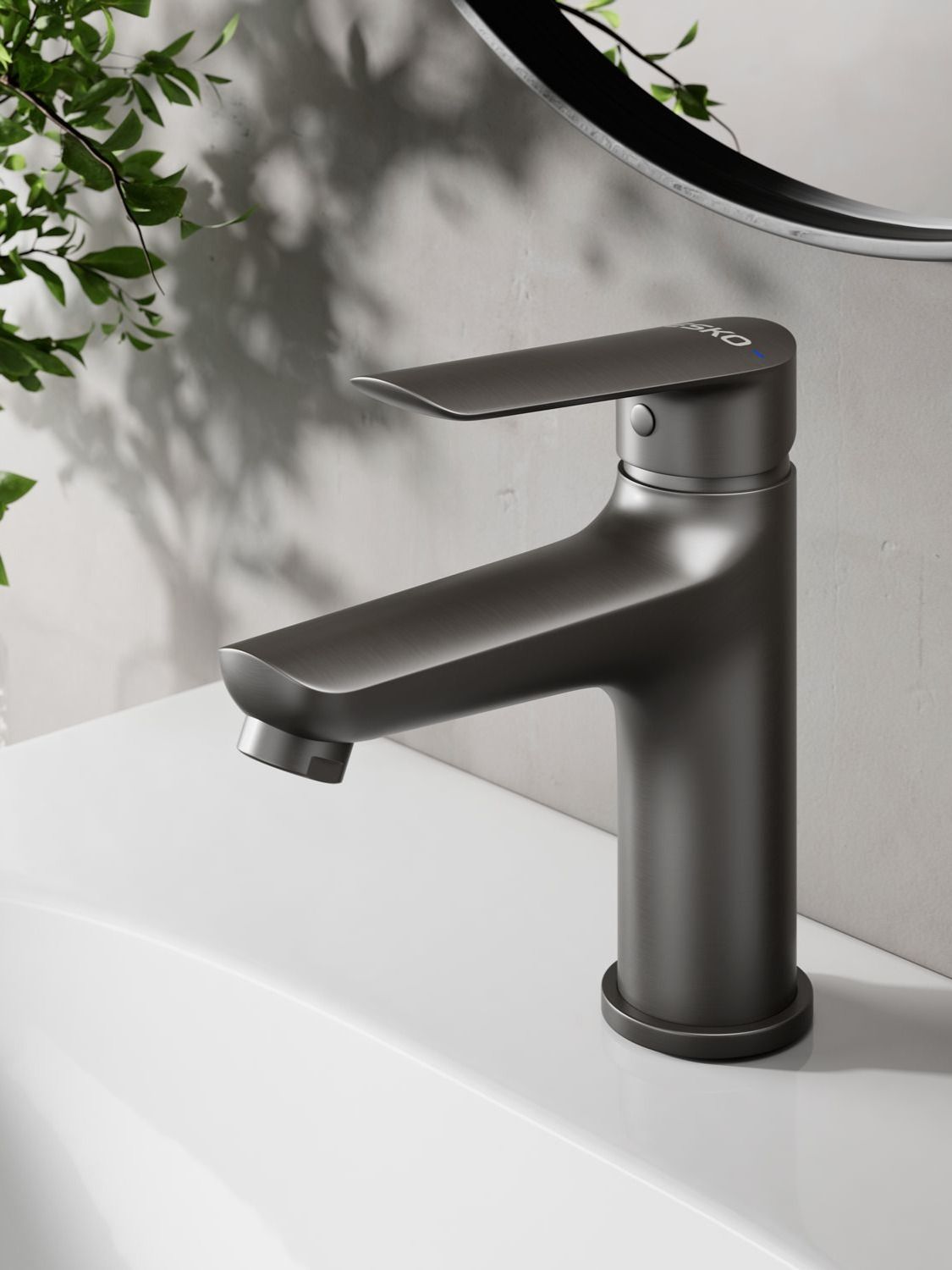 Смеситель для раковины Esko Lagos Gun Metal, черный