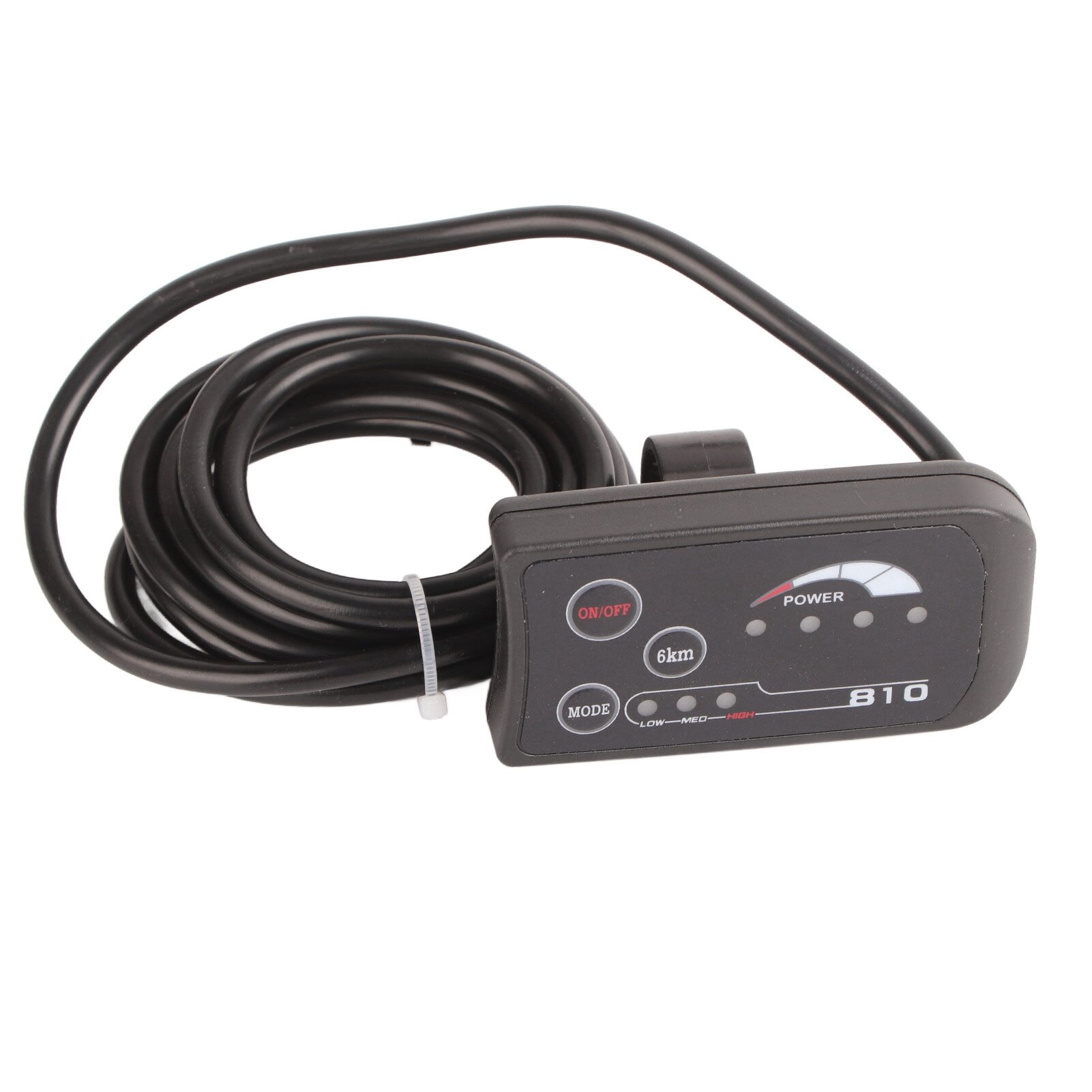 Электровелосипед с LED-дисплеем 810 и панелью управления с 5-проводным кабелем.