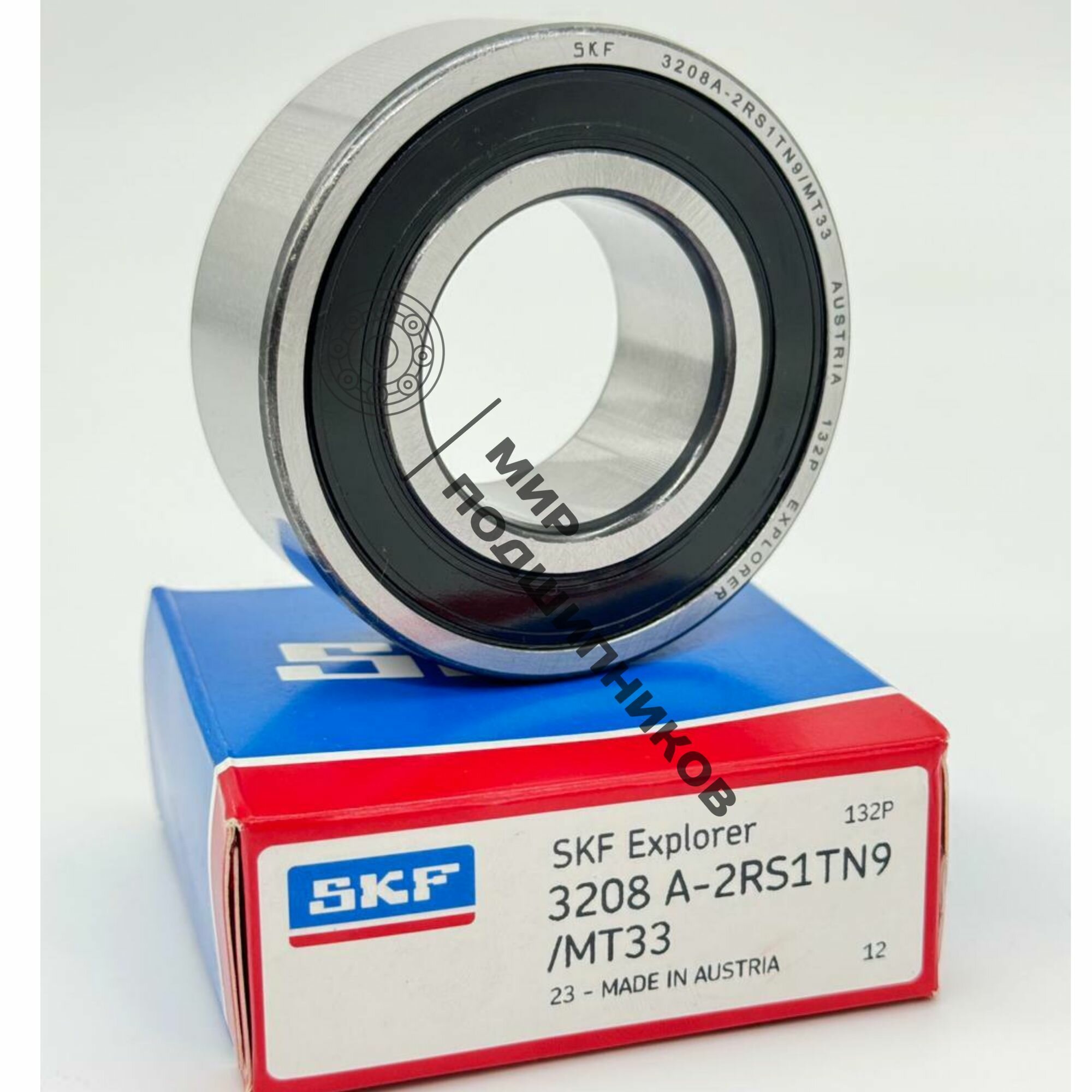 Подшипник шариковый SKF 3208 A-2RS1TN9/MT33 аналог 3056208 ( 40х80х30.2 )