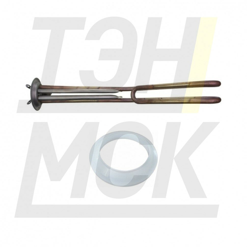 Комплект ТЭН 2 кВт (2000 Вт) RF для горизонтального водонагревателя Timberk, ATT, Etalon, Thermex RZL 200, 300, под анод М6 + прокладка, 10063K1