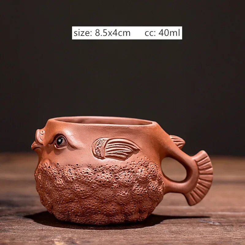 Ручной чайник NLSLASI из фиолетовой глины 150 мл, Коричневый MMJYSLIM