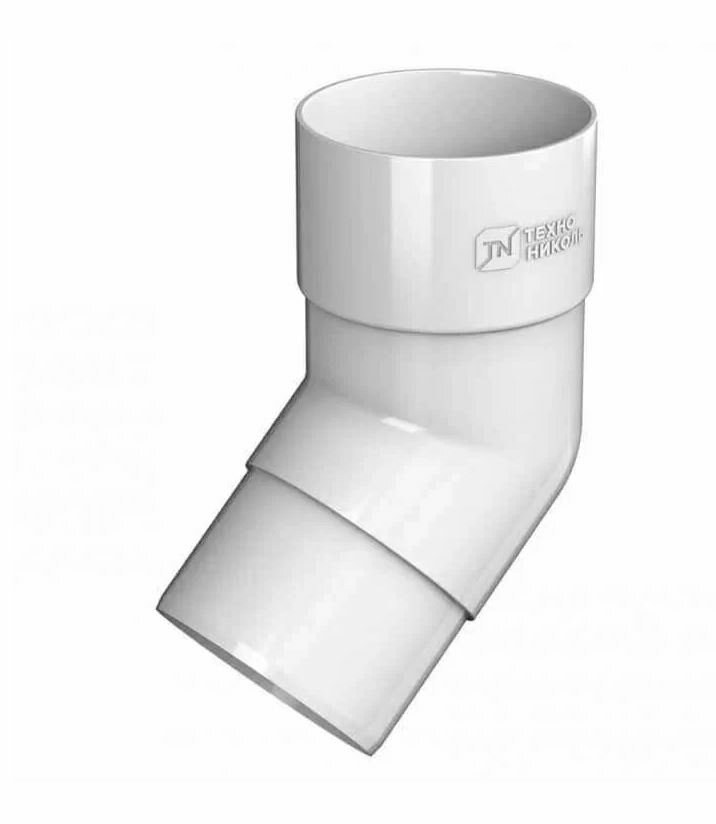 Колено трубы 108градусов ТехноНИКОЛЬ ПВХ 125/82мм, белый RAL 9016