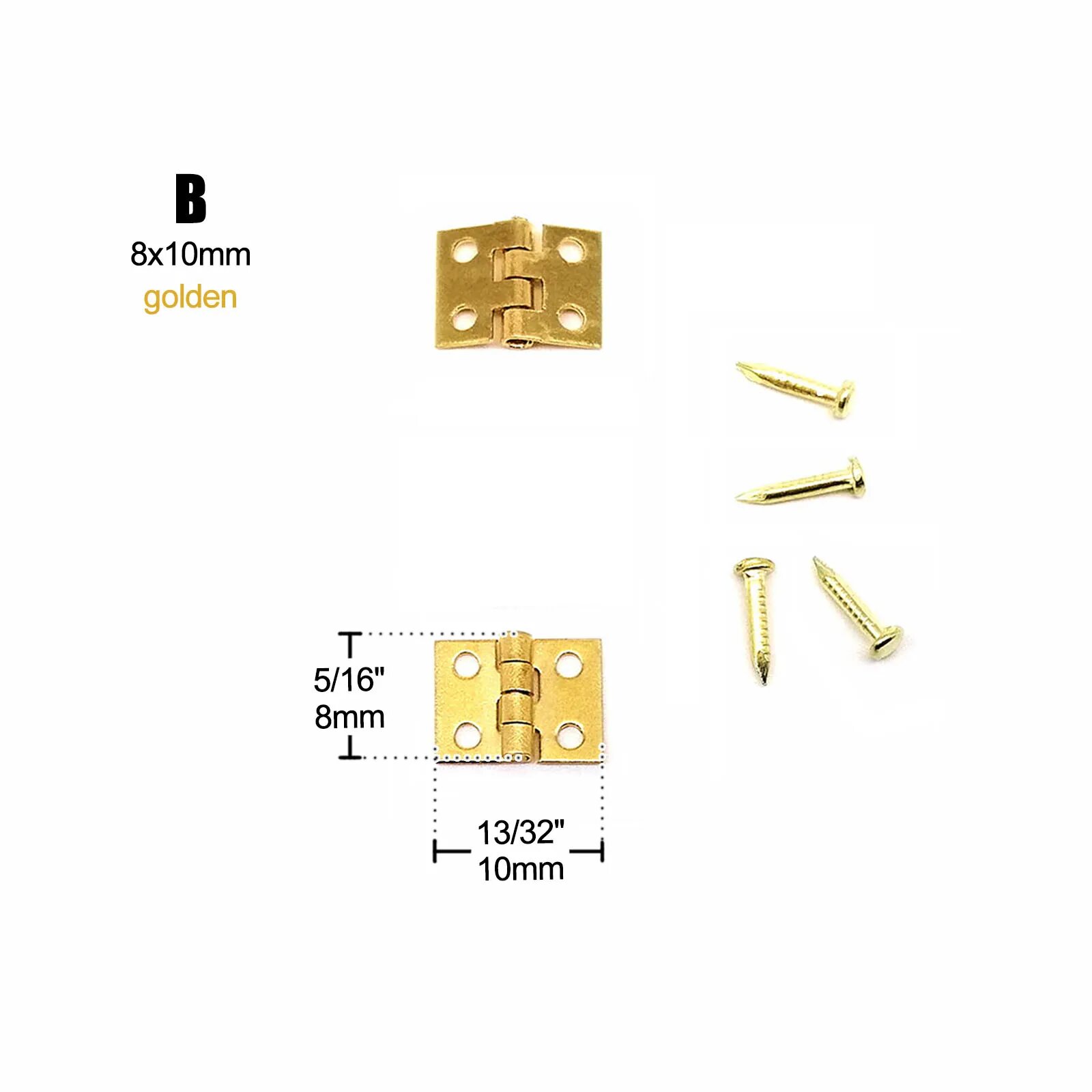 Мебельные петли HZYUEGOU латунные и железные B 8x10mm golden
