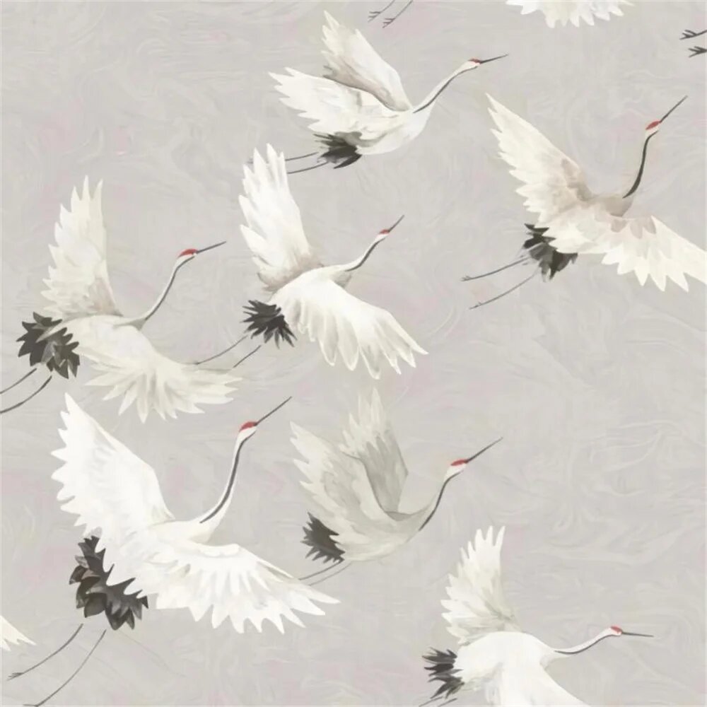 Бумажные обои из нетканого материала Beihang, с инструментами, белый журавль, 1 м × 1 м, матовая поверхность