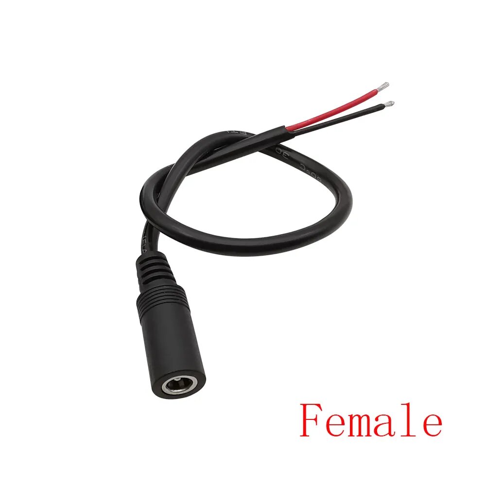 Кабель питания постоянного тока 5,5 мм x 2,1 мм 1/2/5 шт. 1Pcs, DC Female Jack Cable