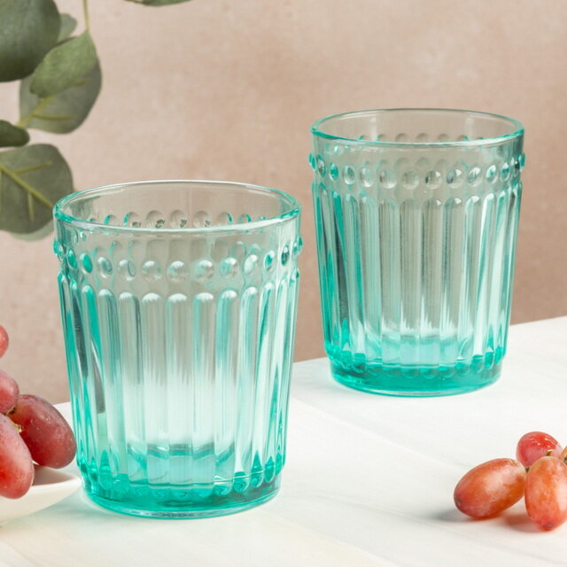Стакан для воды Шамберте 270 мл бирюзовый, стекло, Koopman, YE7400020