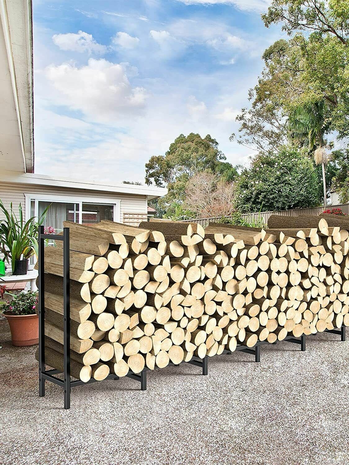 Для дров подставка, складная, для дома и улицы, массивная поленница, 243*25.5*80см