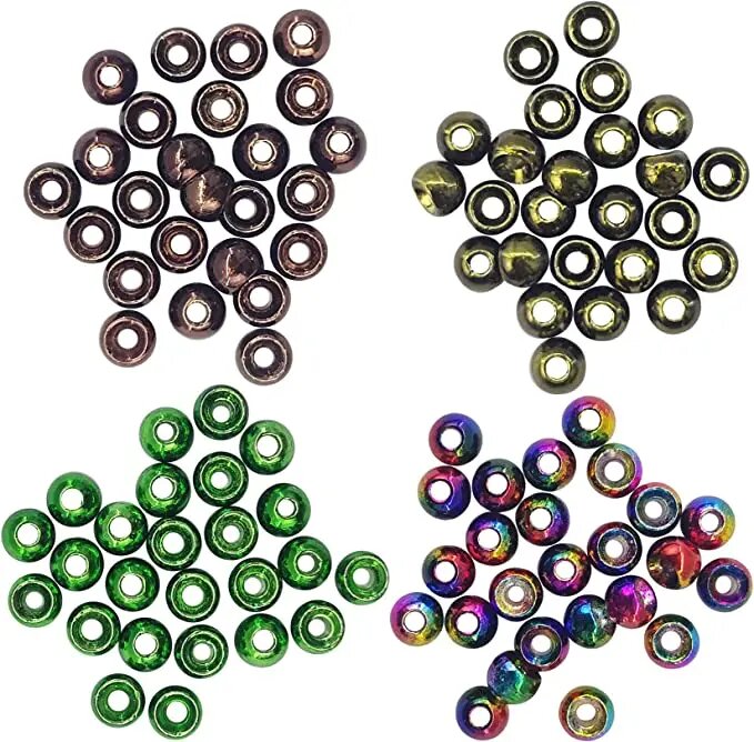 Бусины для завязывания мушек Eupheng, 25 шт, бусины для завязывания мушек, головка для нимфа, рыболовные материалы, аксессуары для рыбалки, 16 цветов/5 размеров