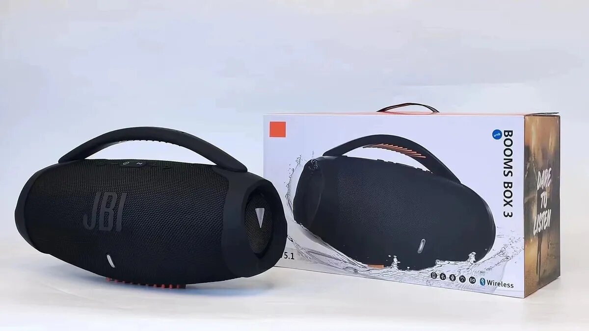 Портативная колонка BOOMBOX 3 черный / Блютуз колонка беспроводная