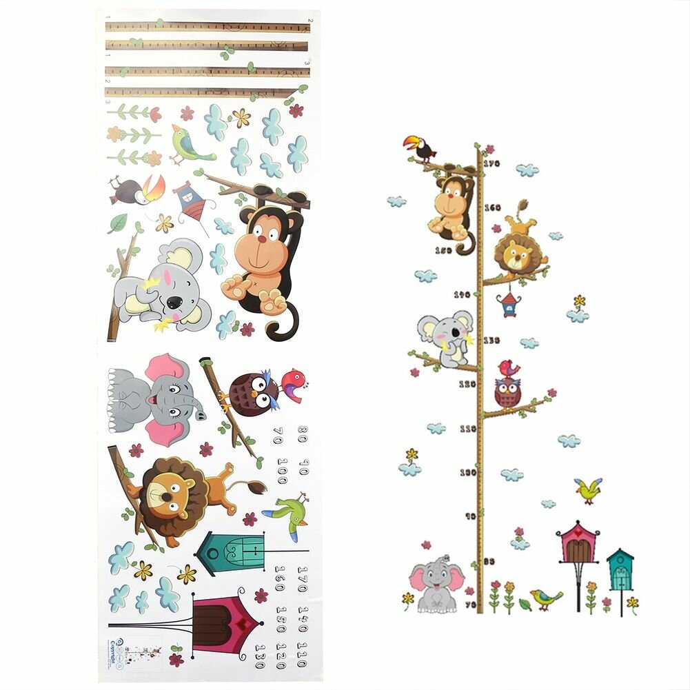 Наклейка на стену с детским ростомером, виниловая наклейка, трекер роста ребенка, измерительная таблица, съемная и многоразовая, идеально подходит для детской комнаты