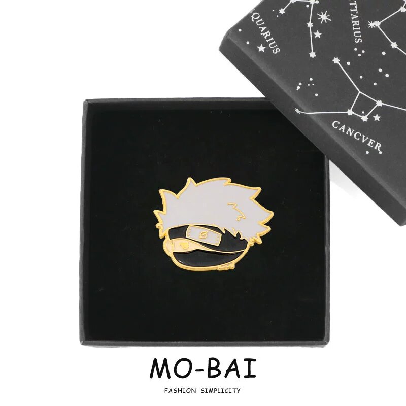 MINISO Периферийная брошь Наруто, аниме-мультфильм Наруто, значок Саске, фанат, студент, булавка на рюкзак, милое украшение