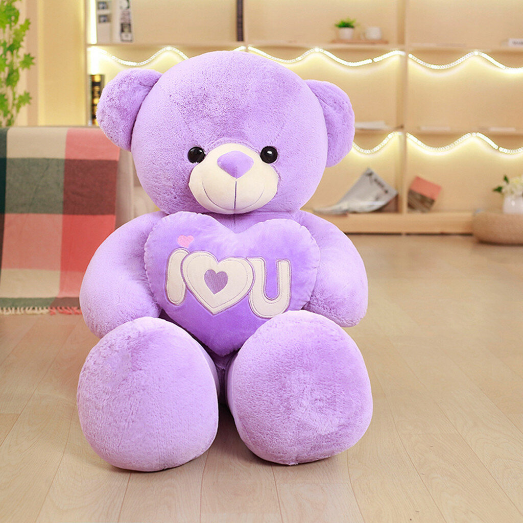 Plush toy cute heart hugging bear, perfect for valentine's day gift for loved ones