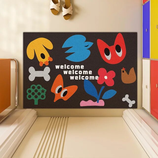 Коврик для входной двери в стиле Ins, нескользящий, легко чистящий, для прихожей, прихожей, домашнего декора, ковер для удаления пыли