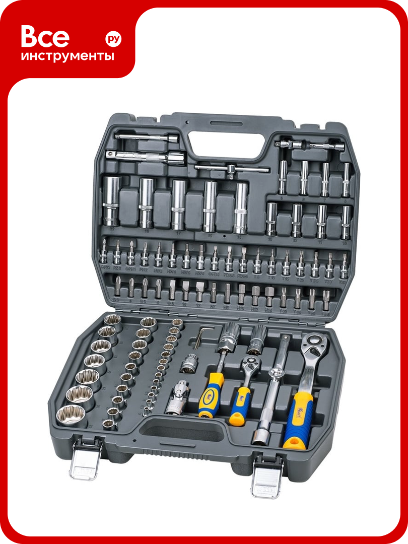 Набор инструмента 1/2 Dr и 1/4 Dr 94 предметов с 12 гранными головками KRAFT KT 700682